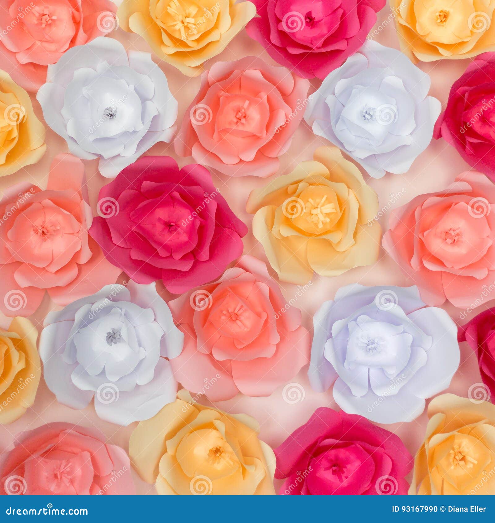 Colorful Paper Flowers Background and Texture Stock Photo - Image of ...