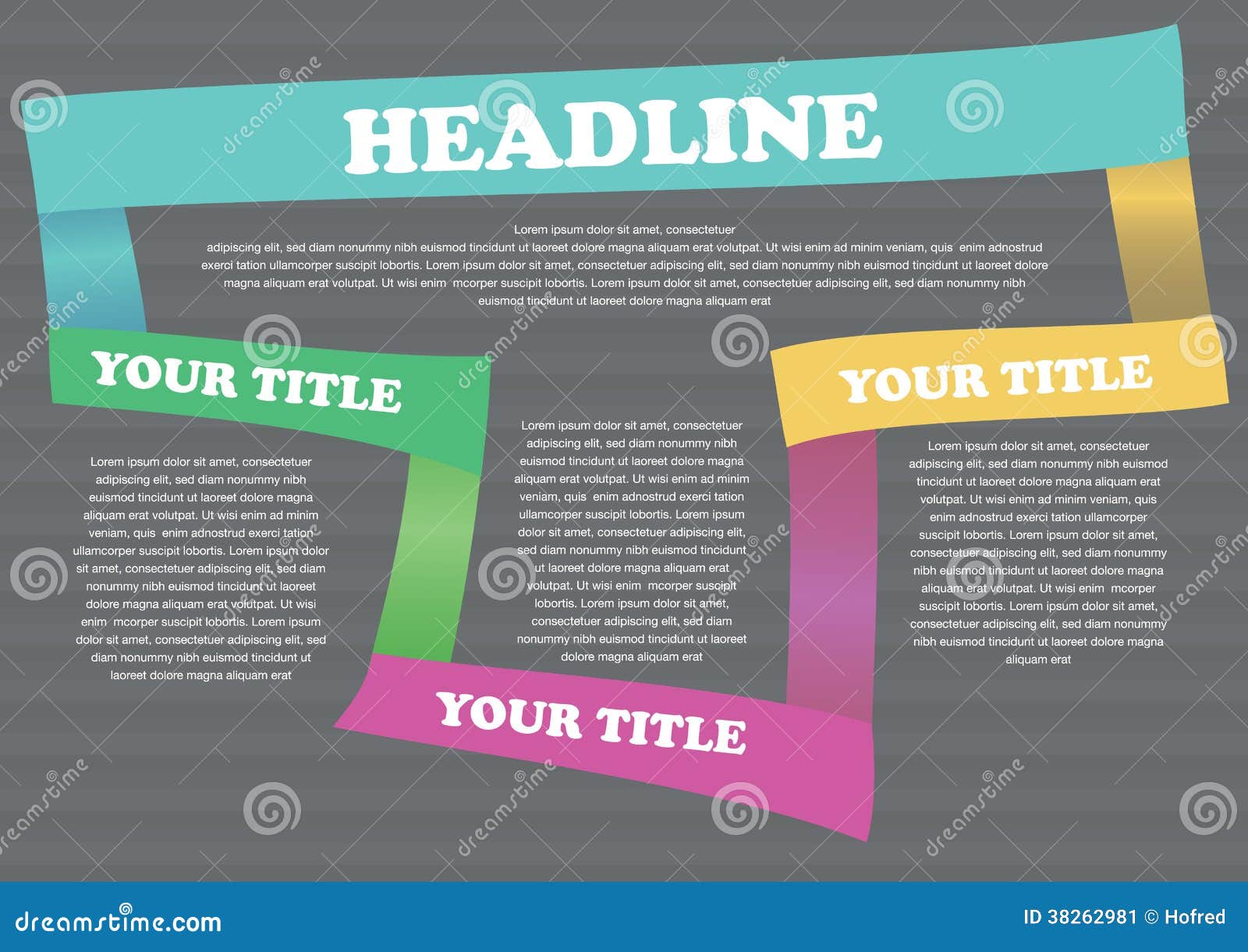 Colorful Paper Folding Vector Layout Stock Vector - Illustration of ...