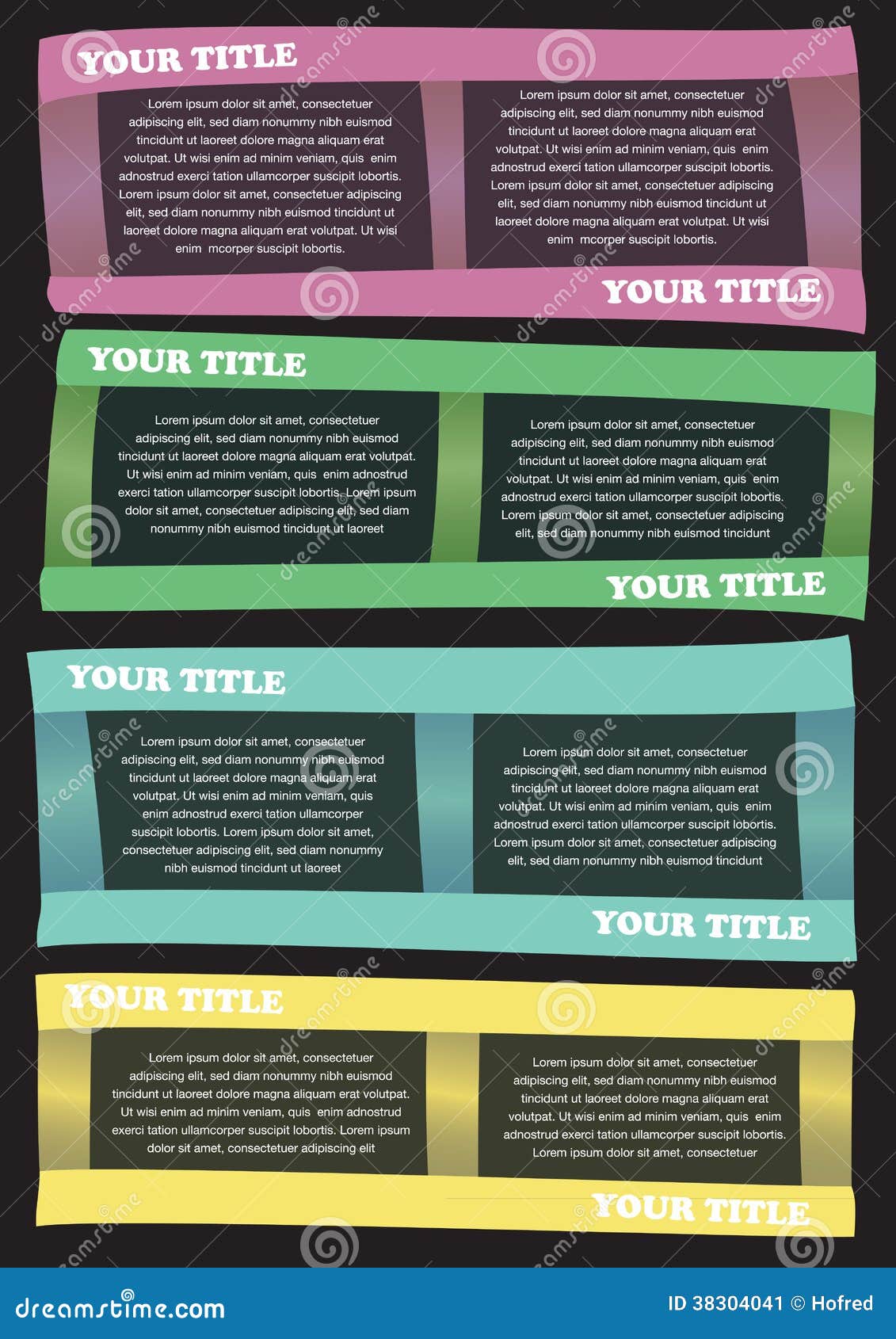 Colorful Paper Folding Vector Layout Stock Vector - Illustration of ...