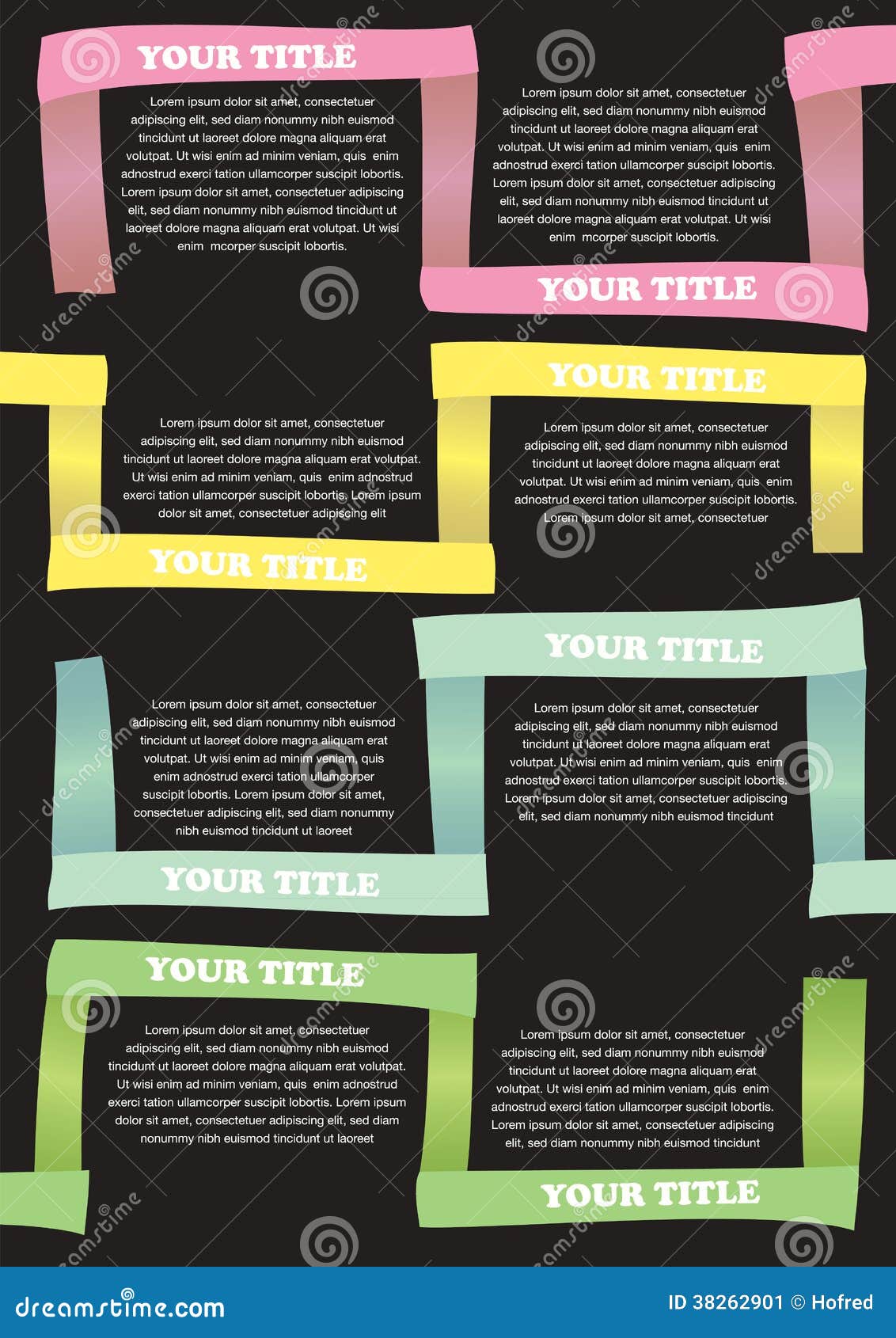 Colorful Paper Folding Vector Layout Design Stock Vector - Illustration ...