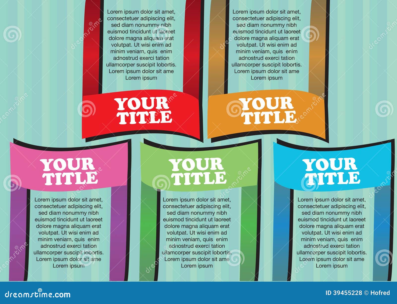 Colorful Paper Folding Vector Layout Design Stock Vector - Illustration ...