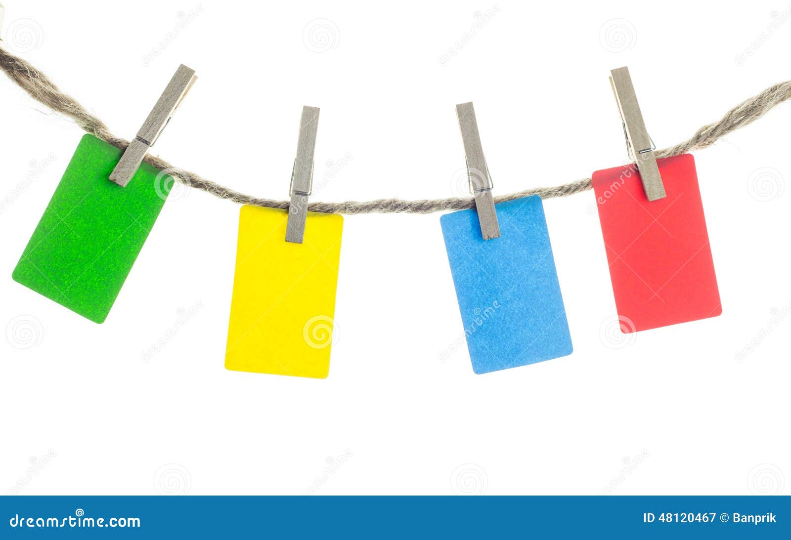 Colorful Paper Hang with Rope Stock Image - Image of label, hanging ...