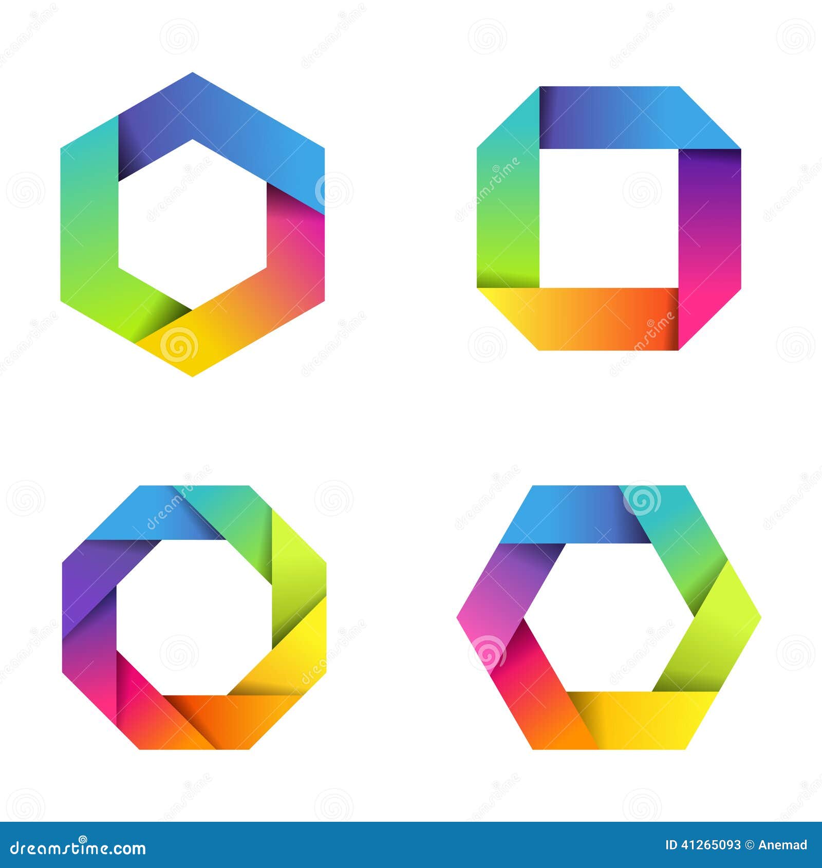 Colorful paper icons stock vector. Illustration of colors - 41265093