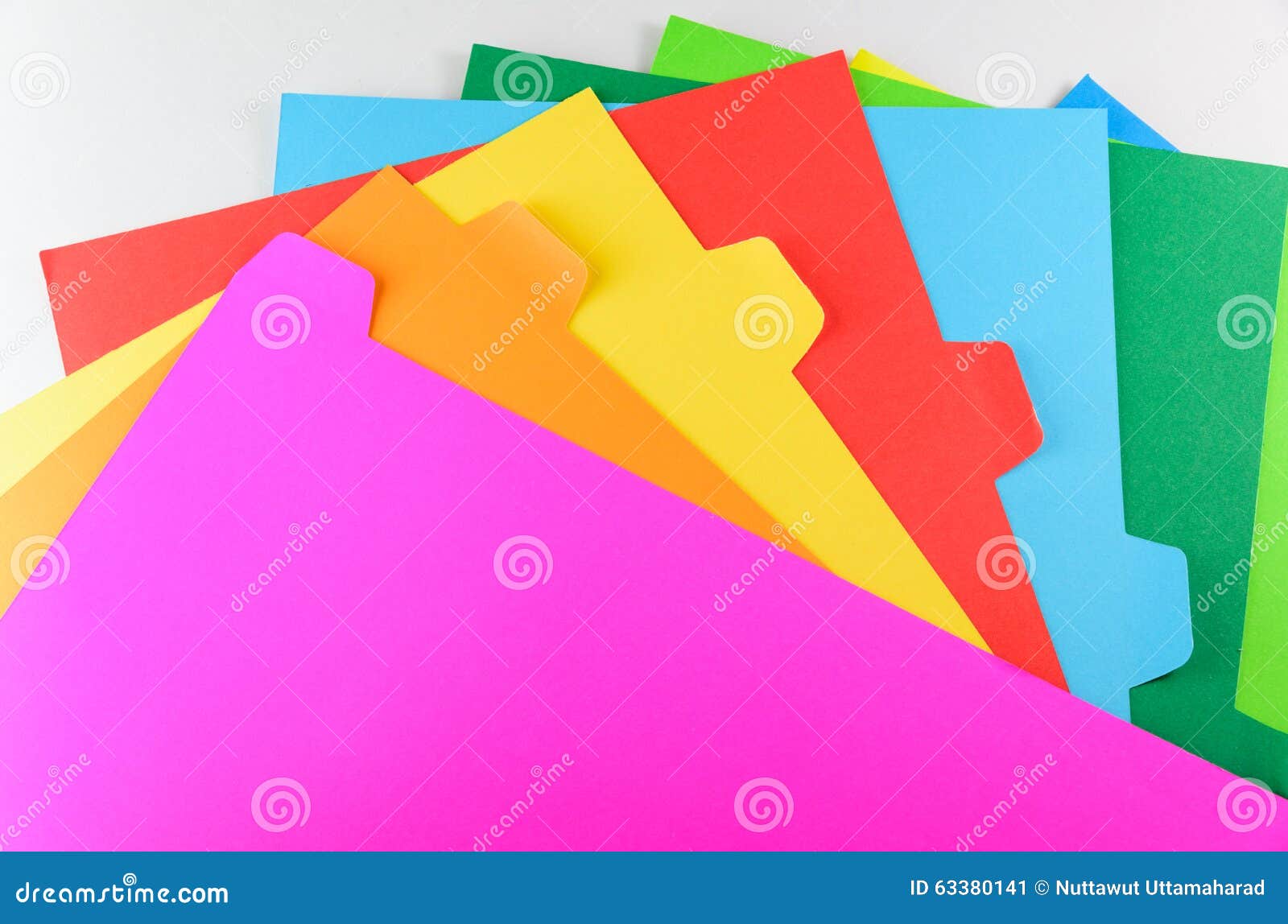 Colorful Paper Isolated on White Background Stock Image - Image of ...
