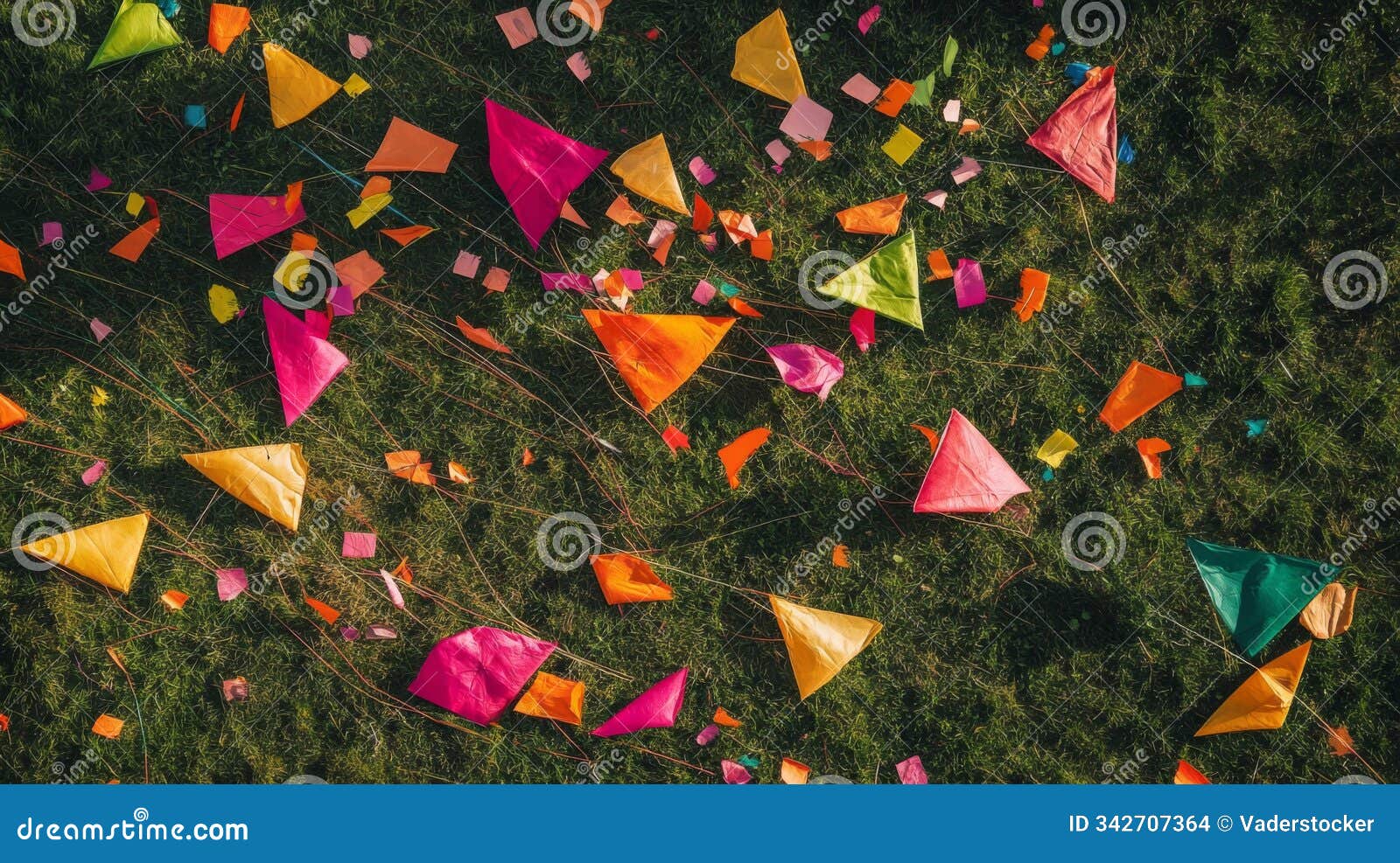 Paper Kites Of Different Shapes On Sky With Clouds And Stars Vector Web ...