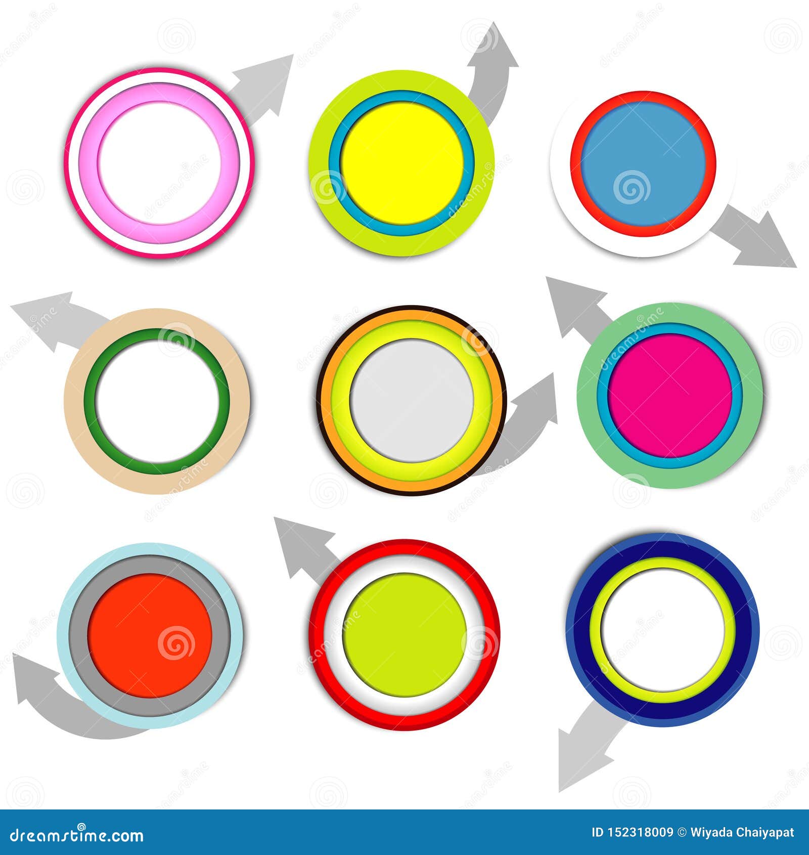 Colorful Paper Labels with Arrows Stock Vector - Illustration of eps10 ...