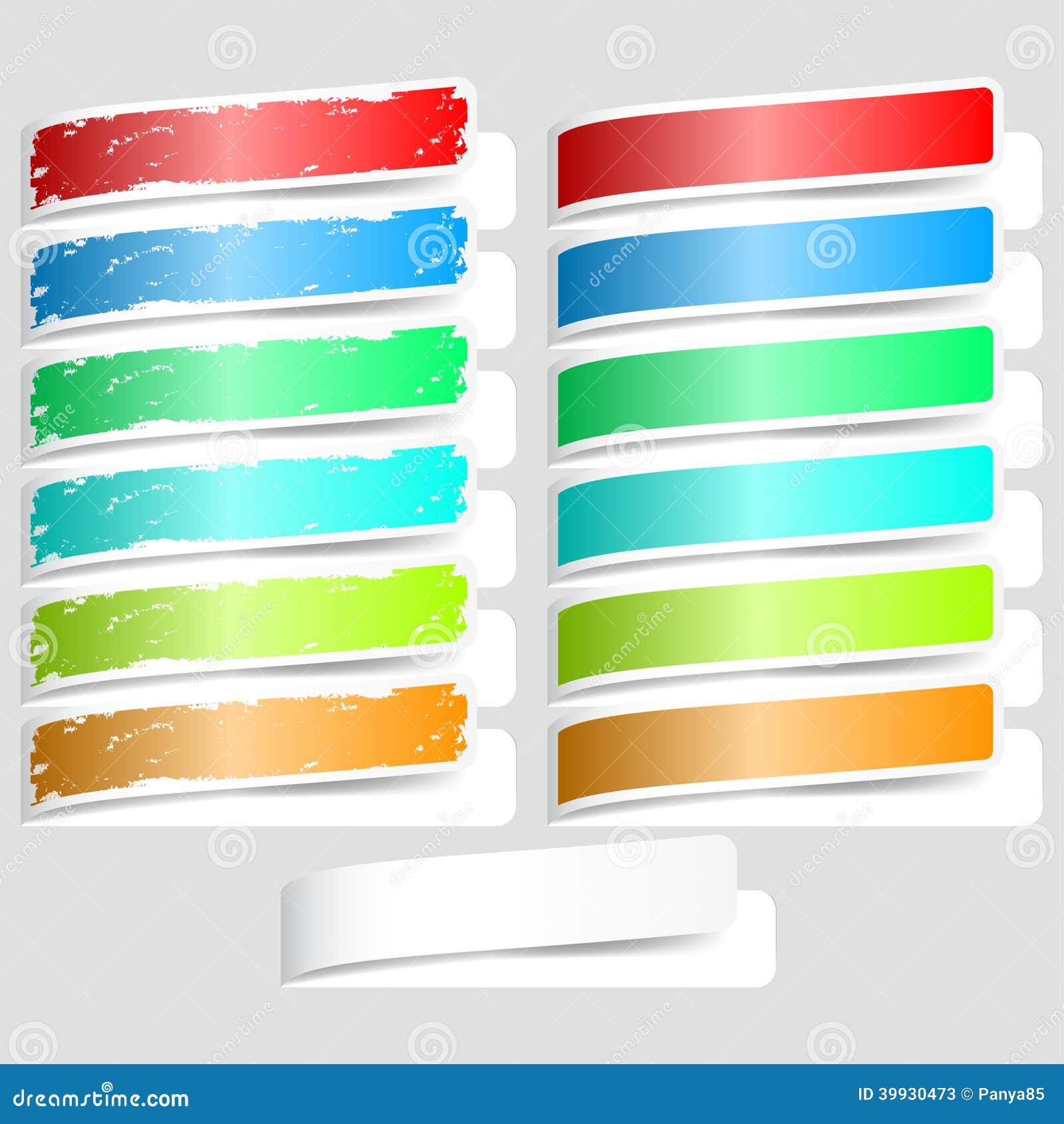 Colorful paper labels stock vector. Illustration of paper - 39930473