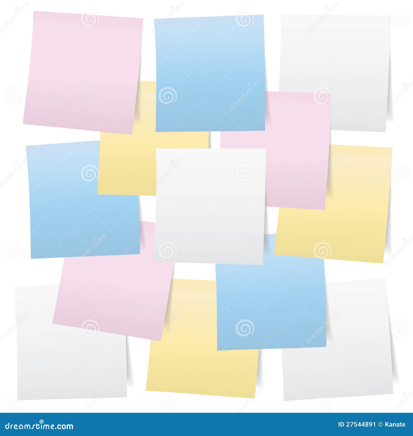 Colorful Paper Note Stickers. Stock Vector - Illustration of message ...