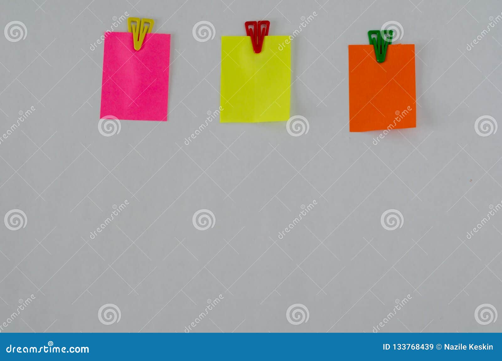 Empty Colorful Post Its on the Wall Stock Image - Image of colorful ...