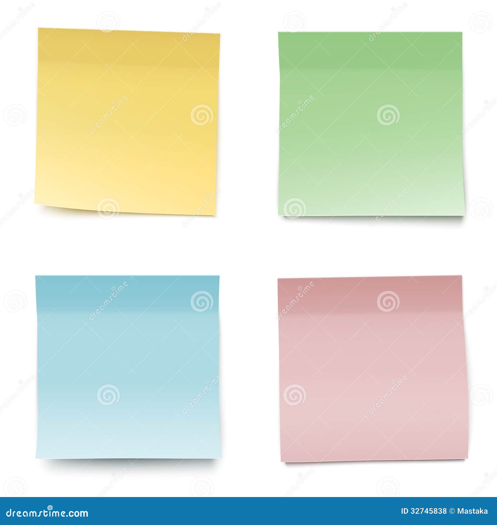 Colorful Paper Notes. stock vector. Illustration of office - 32745838