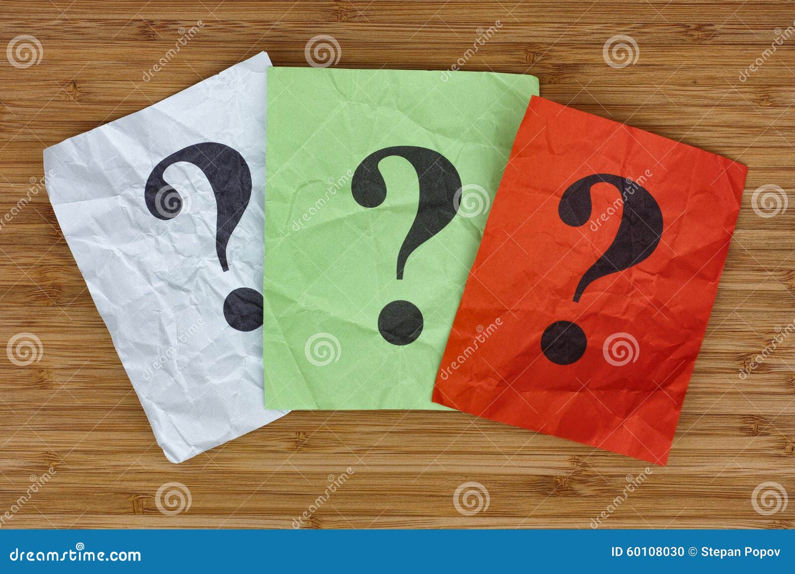 Colorful Paper Notes with Question Marks Stock Photo - Image of asking ...