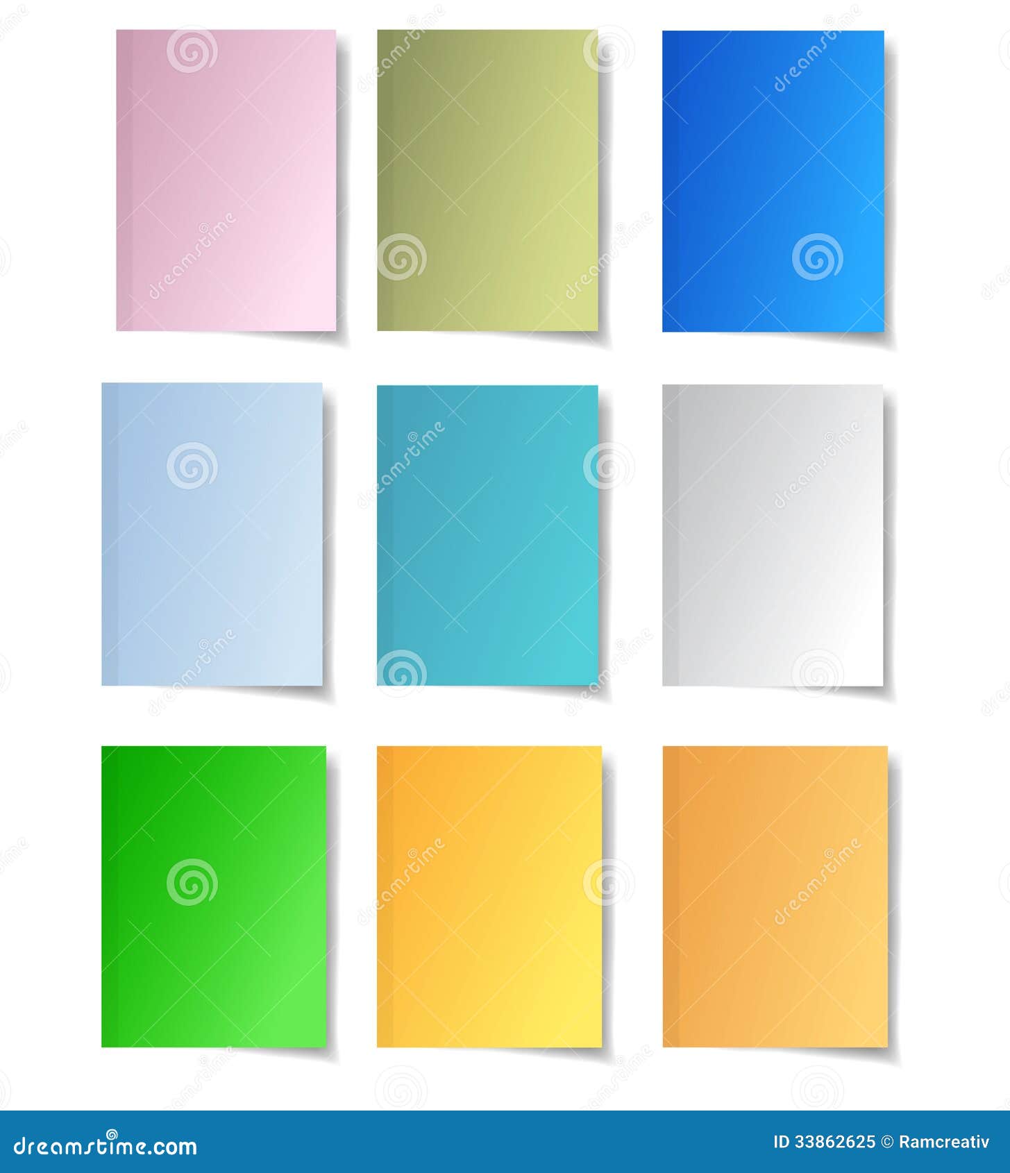 Colorful paper notes. stock illustration. Illustration of note - 33862625