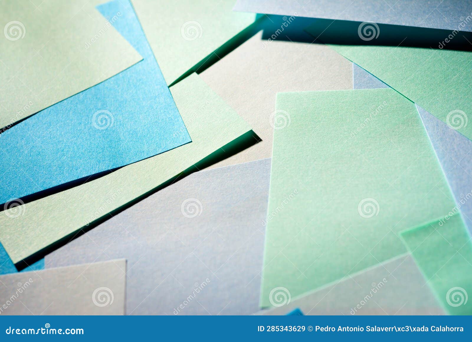 Colorful Paper Notes on a Table Stock Image - Image of blue, objects ...