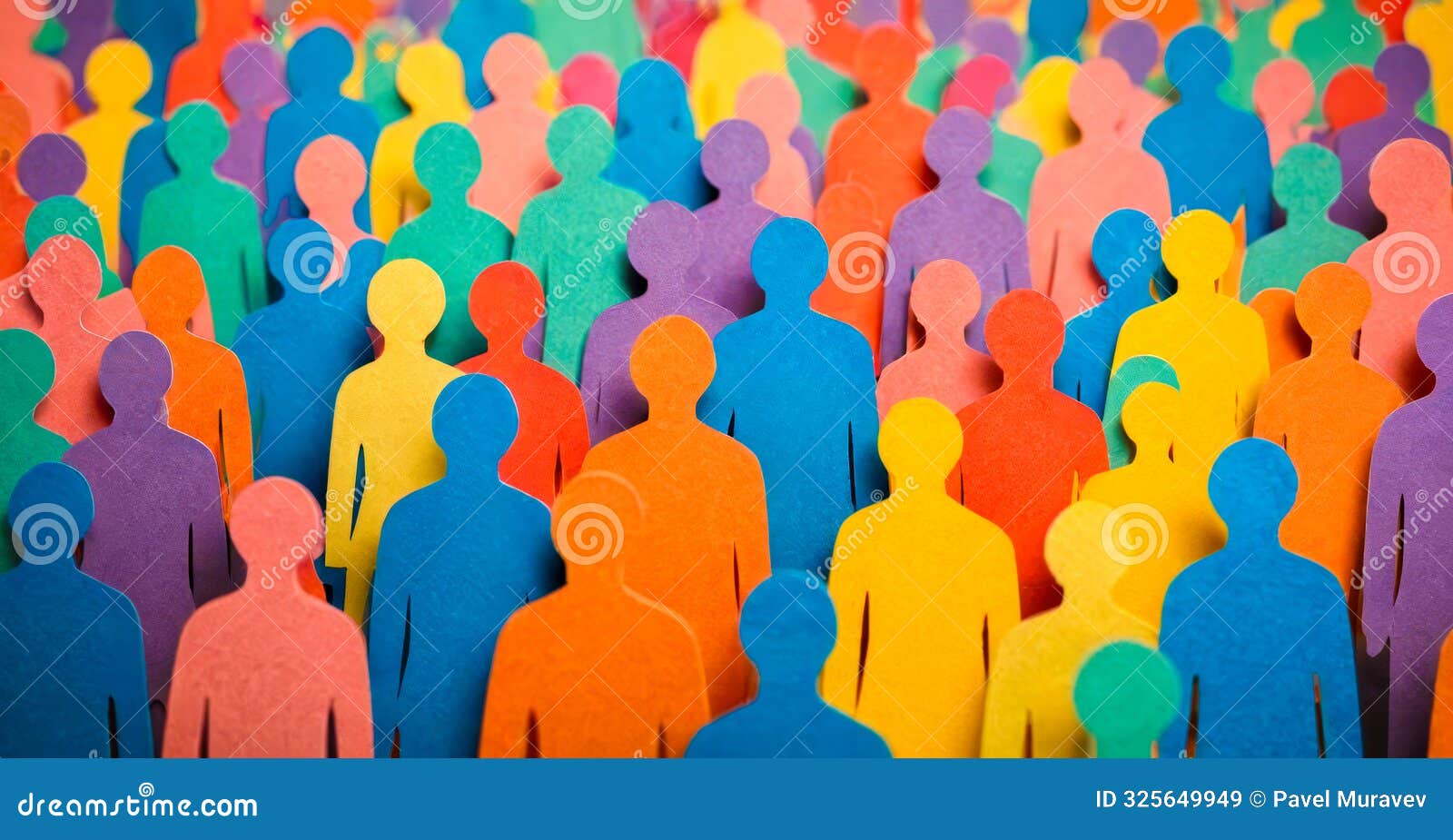 Colorful Paper People Figures Symbolizing Unity in Diversity ...
