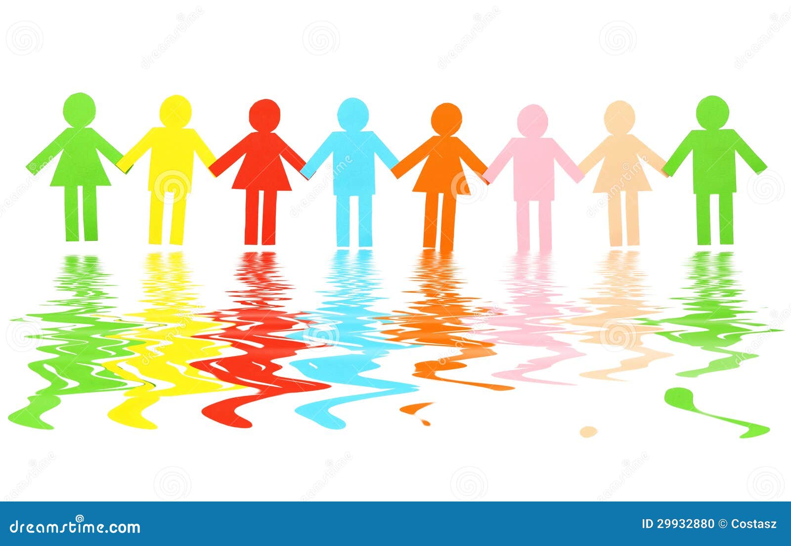 Paper people stock photo. Image of figures, colorful - 29932880