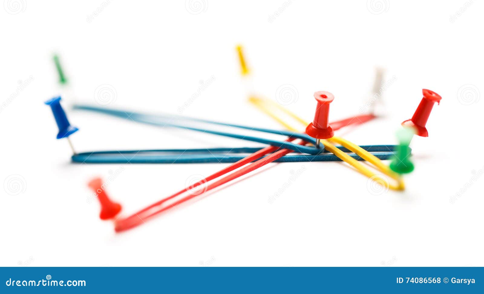 Colorful Paper Pins Attached Stock Photo - Image of clamp, color: 74086568