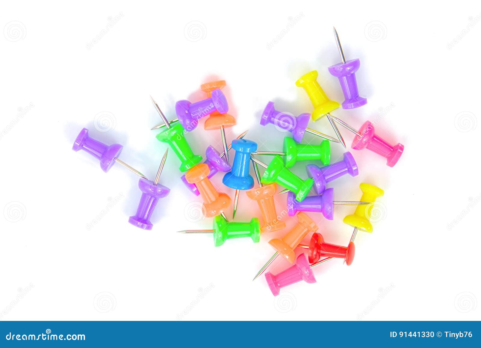 Colorful paper pins stock photo. Image of business, sharp - 91441330