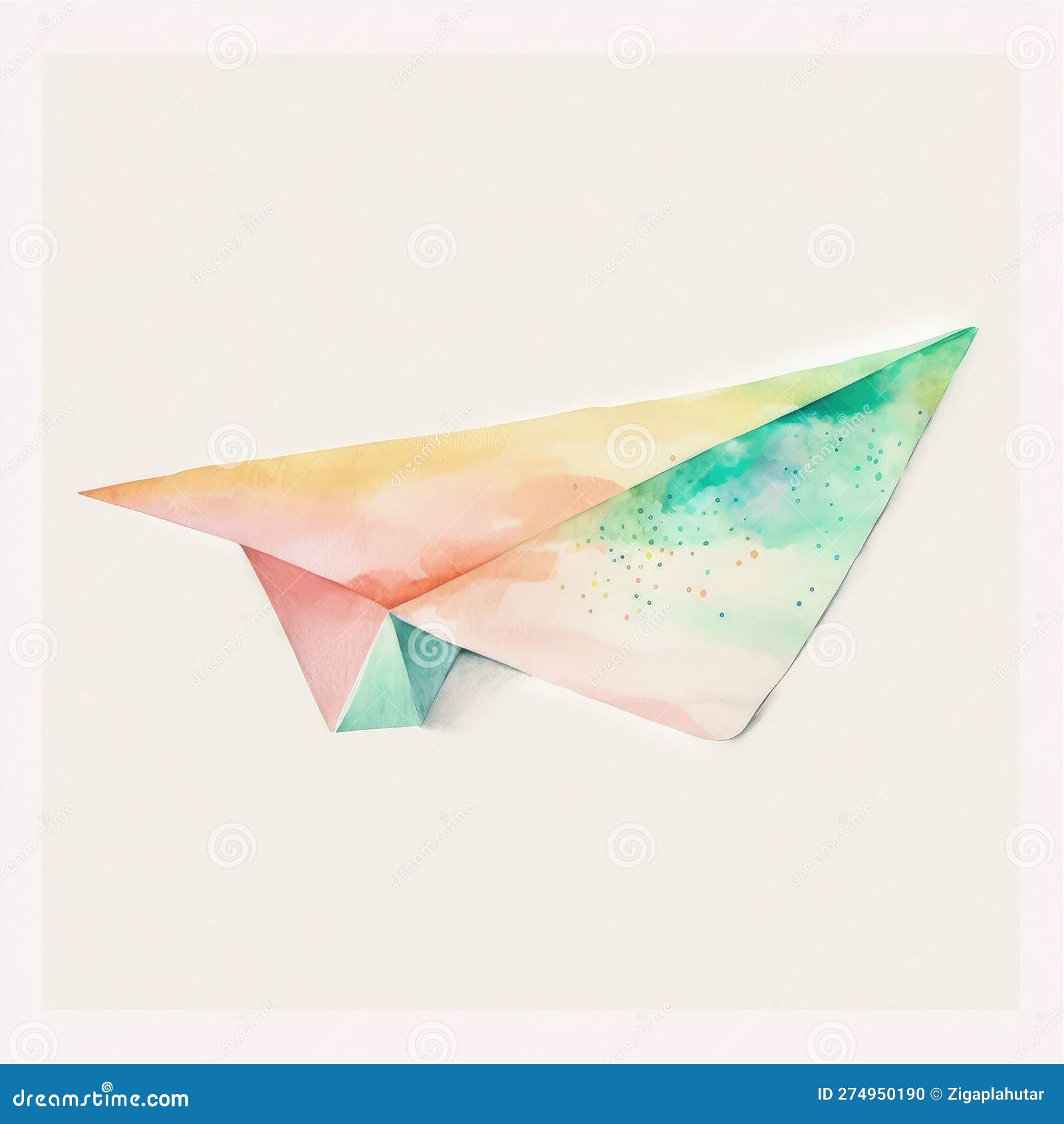 Colorful Paper Plane on a White Background. Generative AI Stock ...