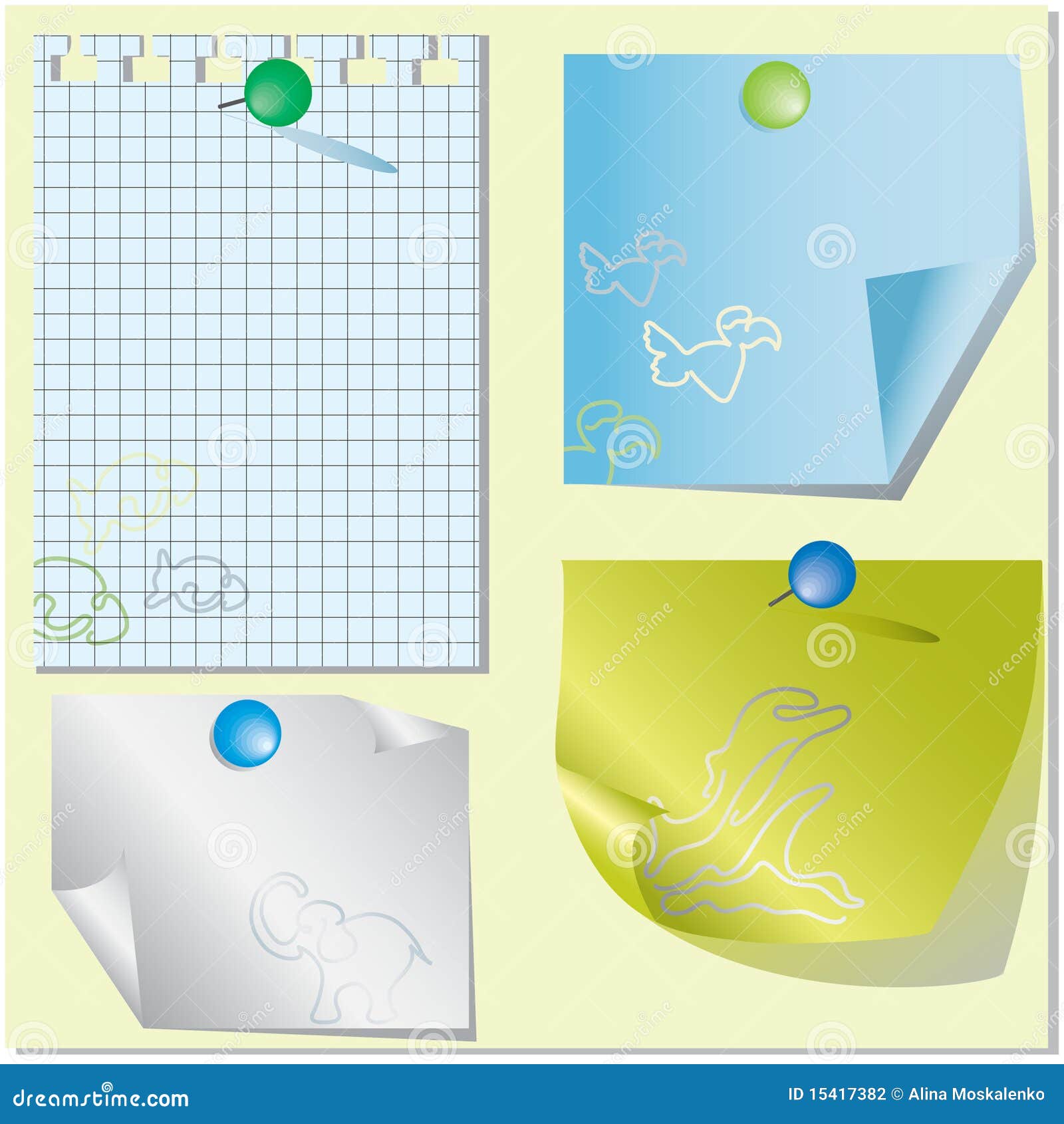 Colorful paper records stock vector. Illustration of paper - 15417382