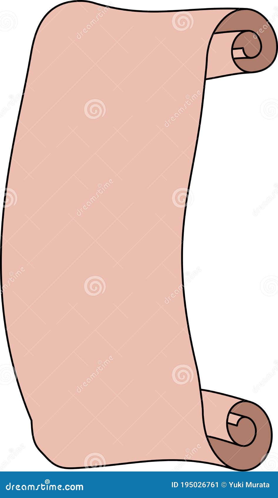 Colorful Paper scroll stock vector. Illustration of character - 195026761