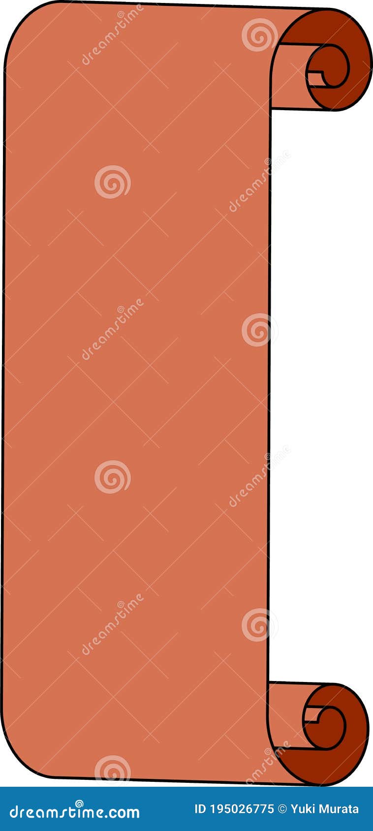 Colorful Paper scroll stock vector. Illustration of material - 195026775