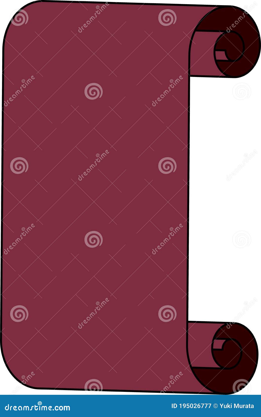 Colorful Paper scroll stock vector. Illustration of history - 195026777