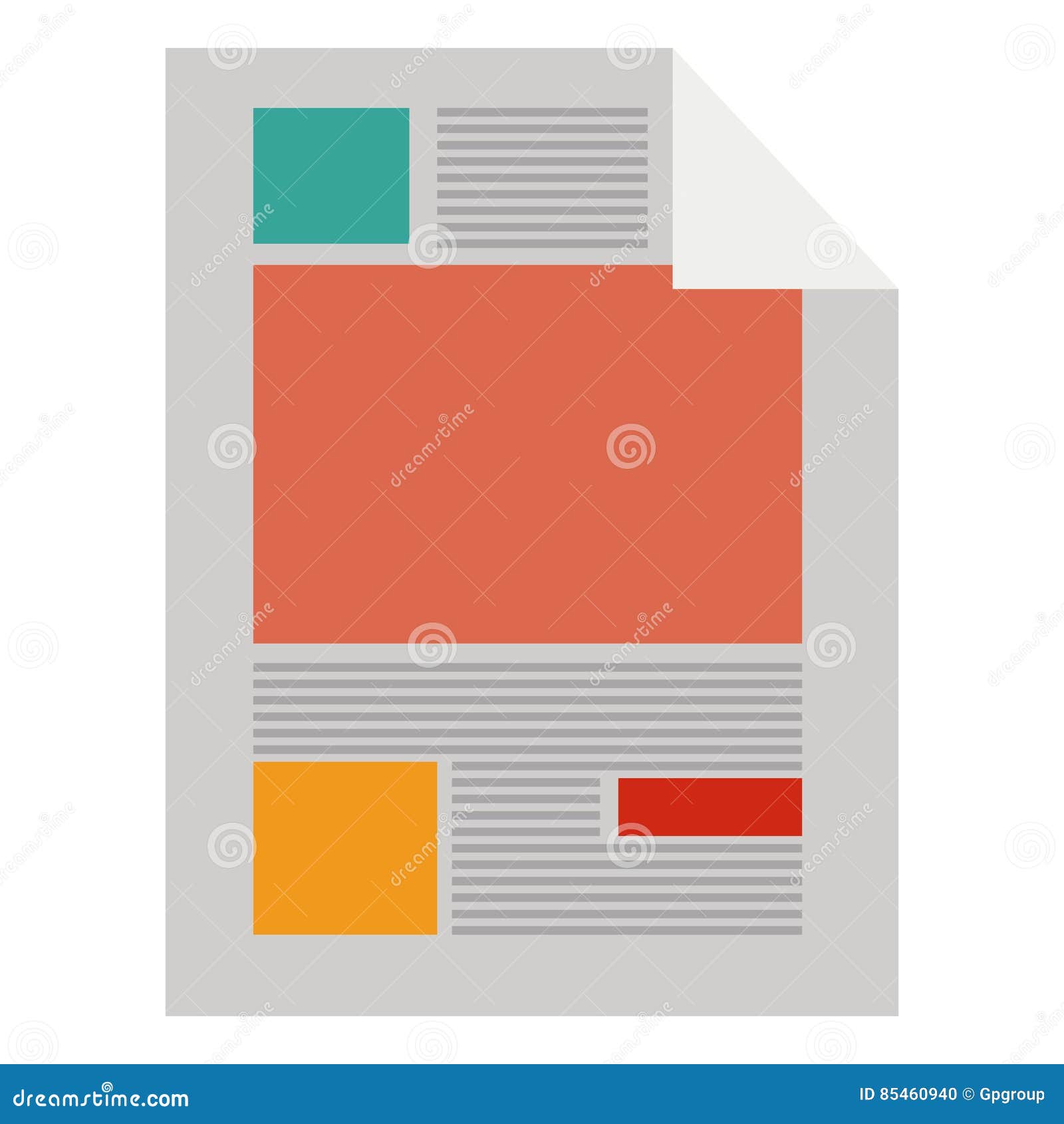 Colorful Paper Sheet Text and Graphics Stock Illustration ...
