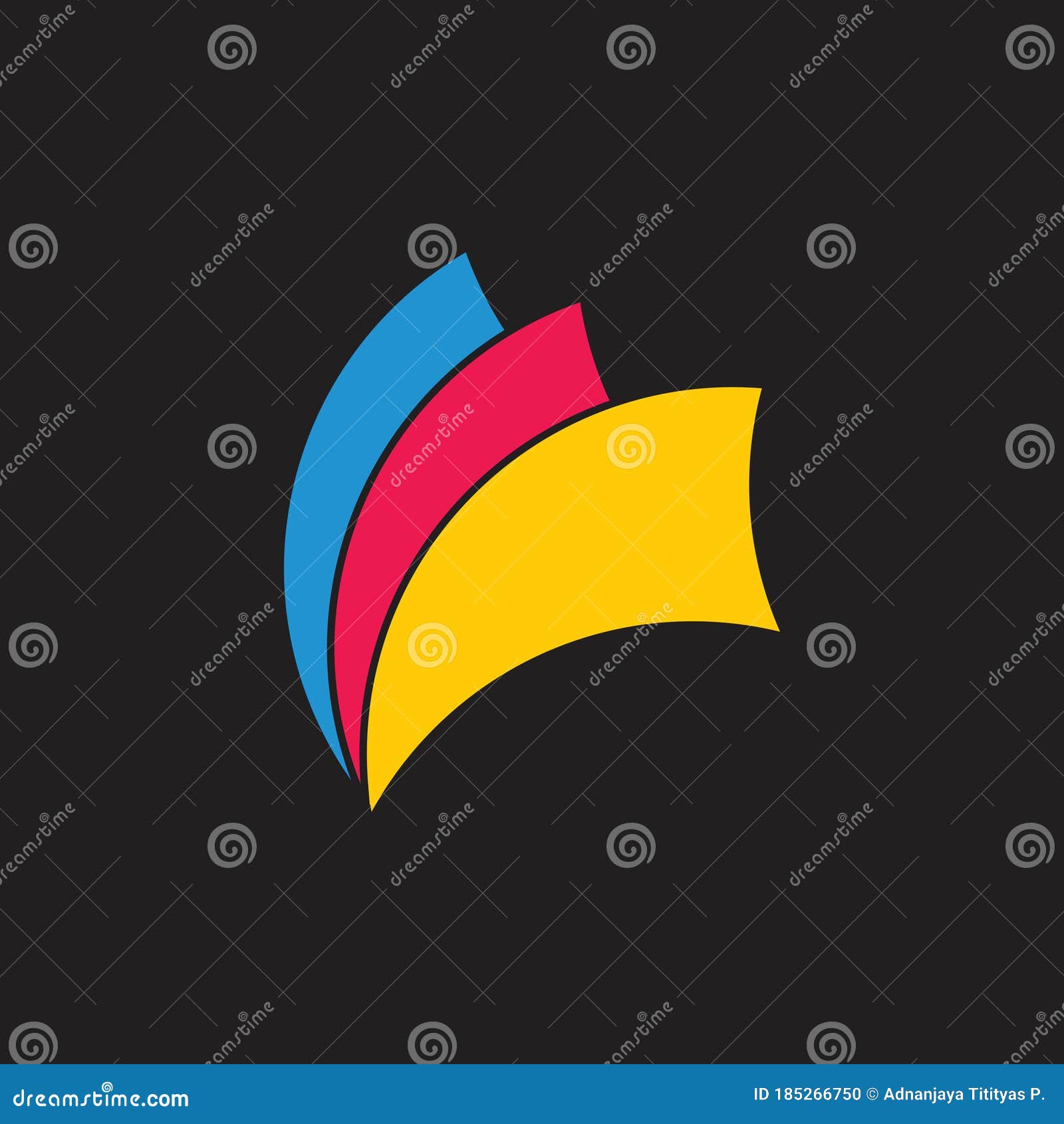 Colorful Paper Sheets Design for Document Office Business Logo Stock ...