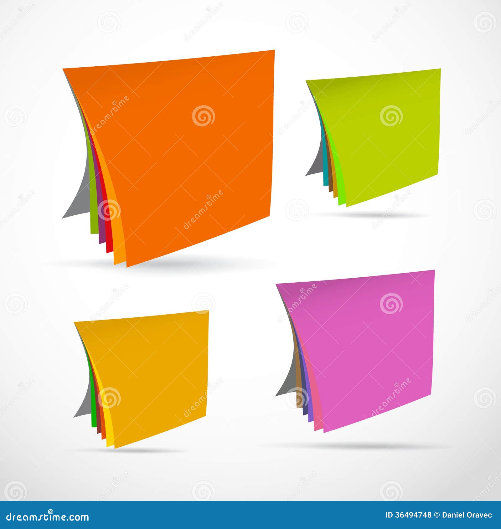 Colorful Paper Sheets stock vector. Illustration of graphic - 36494748