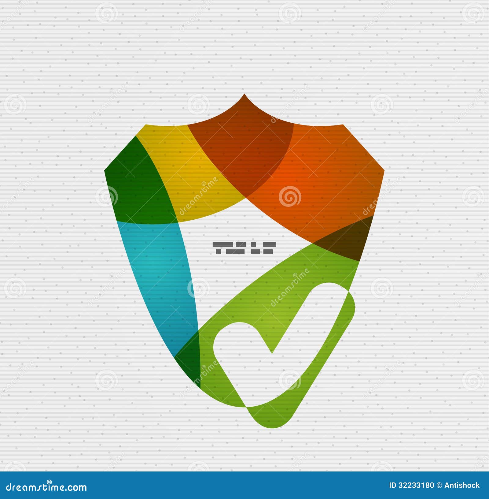 Colorful Paper Shield Modern Design Stock Vector - Illustration of curl ...