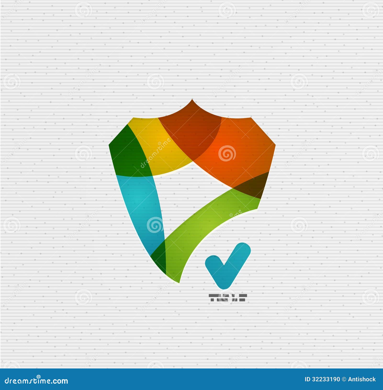 Colorful Paper Shield Modern Design Stock Vector - Illustration of ...