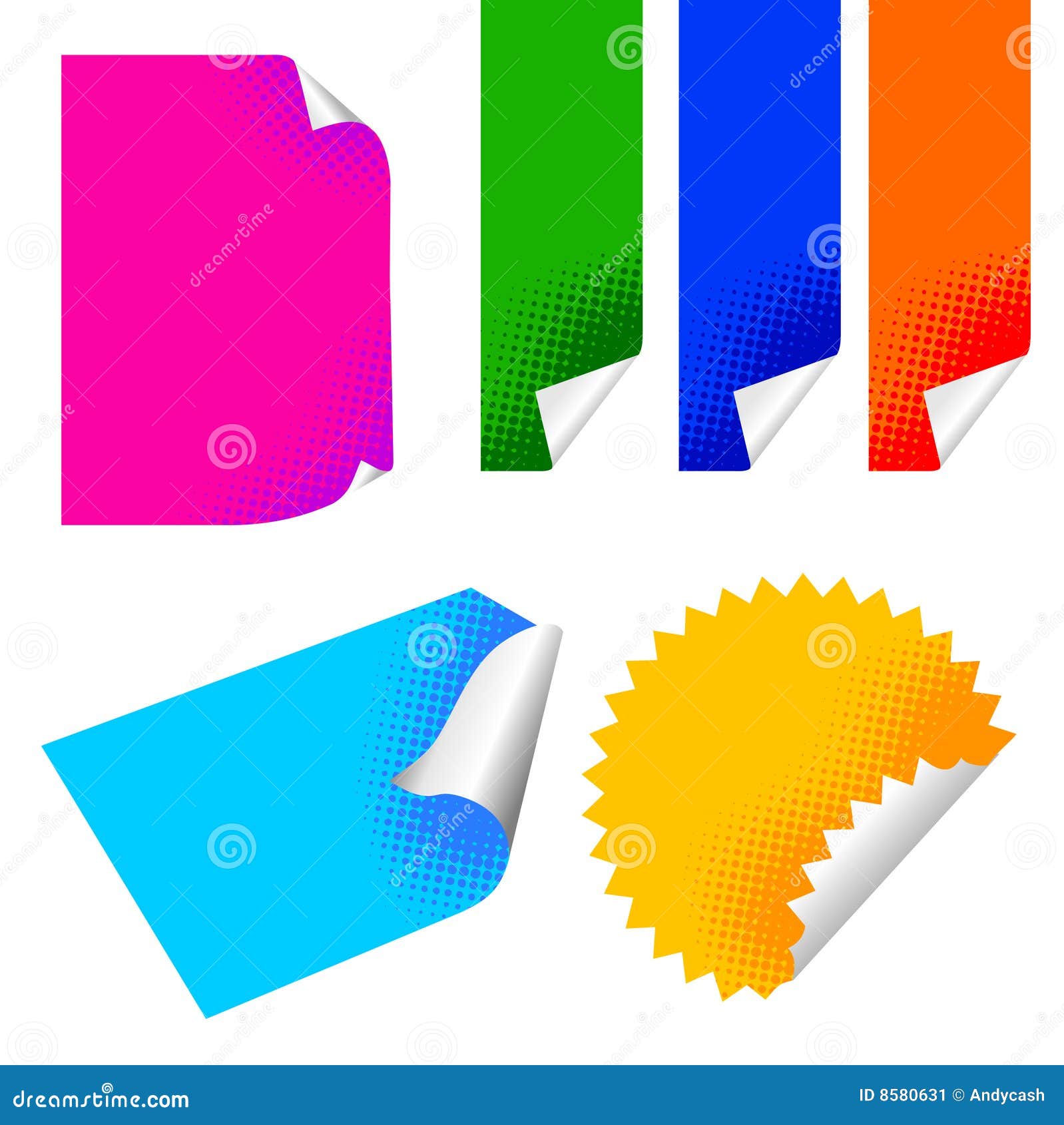 Colorful paper sticker stock vector. Illustration of celebration - 8580631