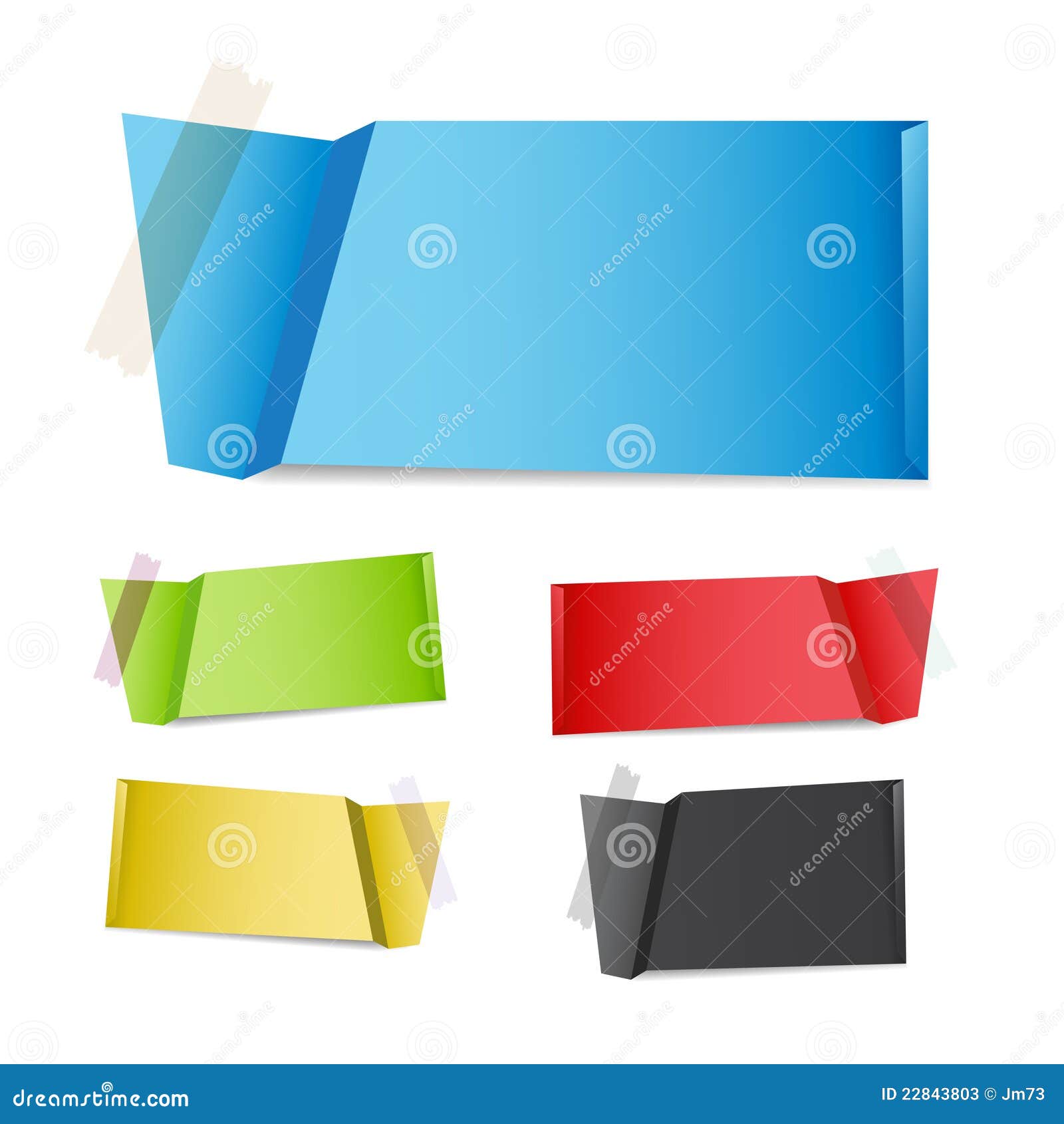 Colorful paper stickers stock vector. Illustration of sign - 22843803