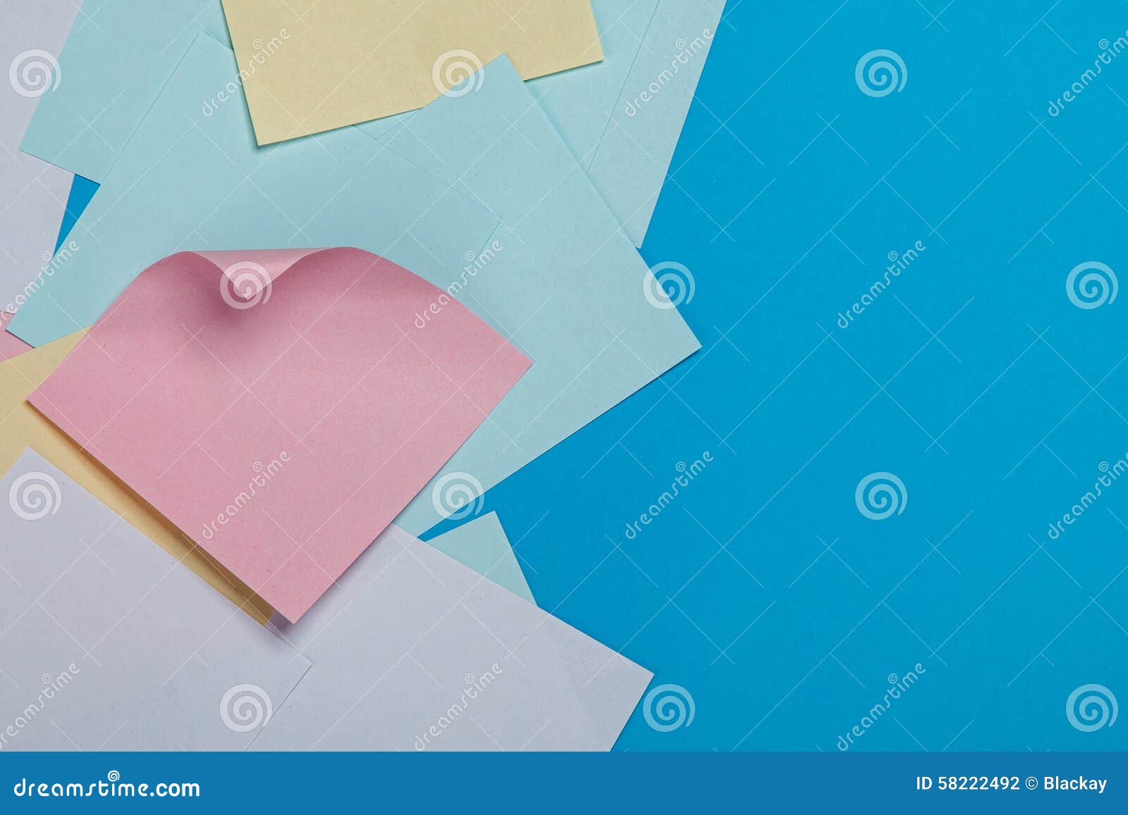 Colorful paper stickers stock photo. Image of empty, note - 58222492
