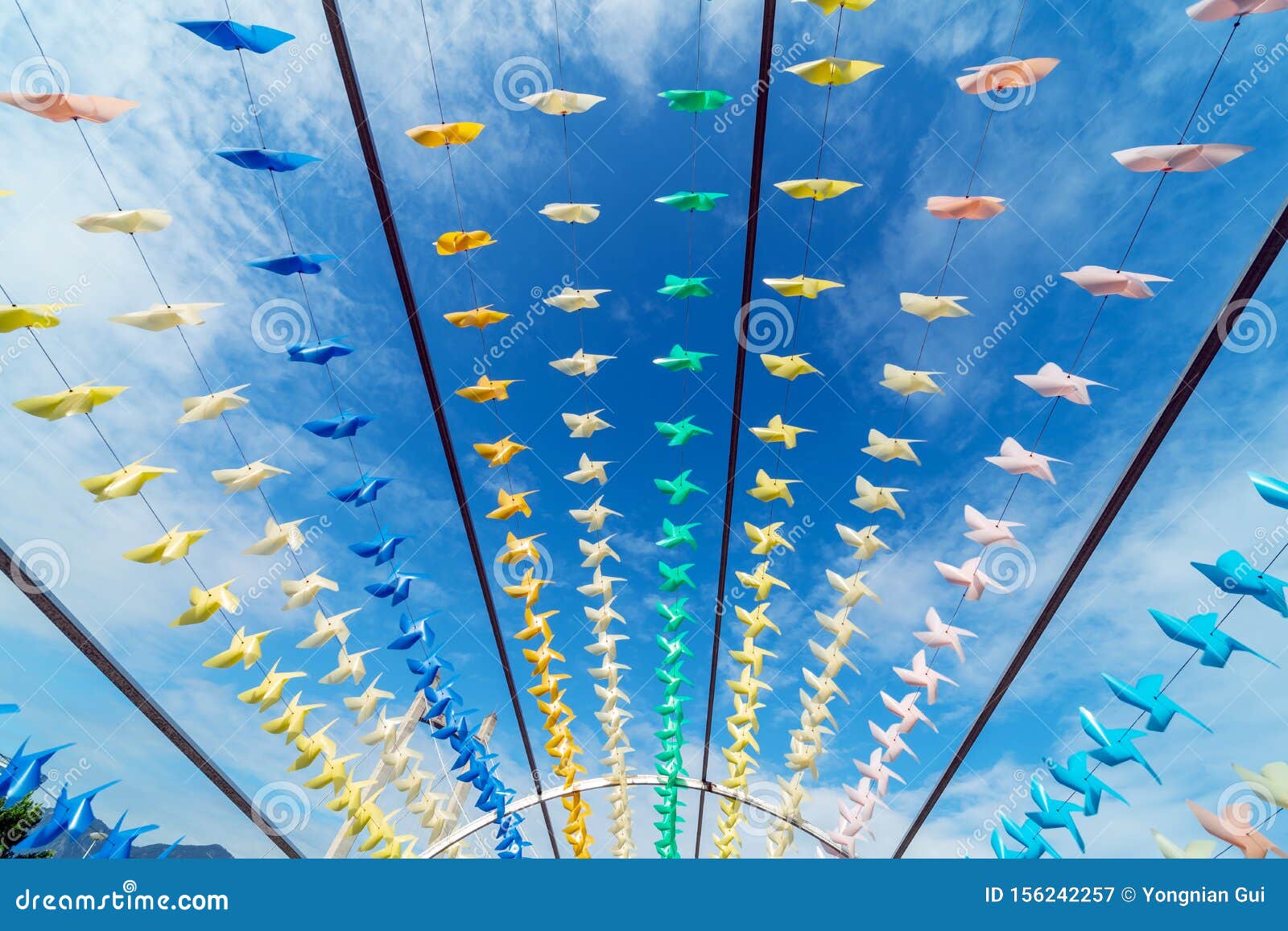 Colorful paper windmill stock image. Image of color - 156242257