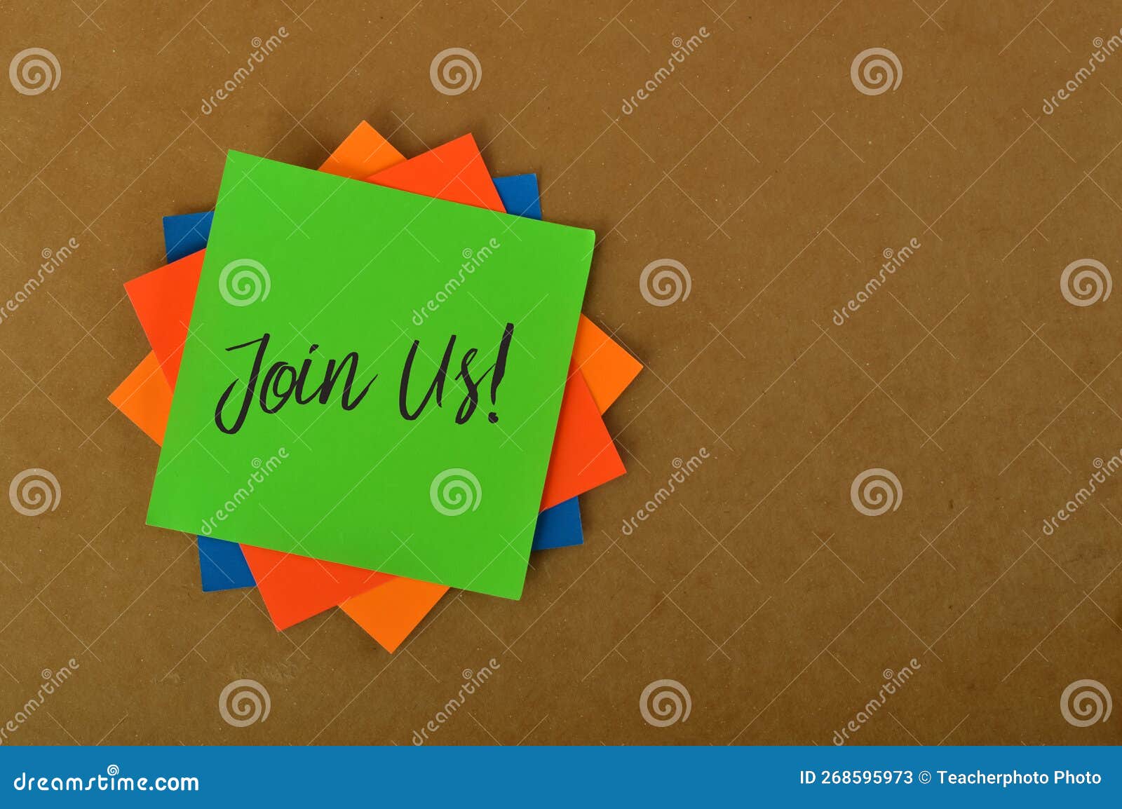Colorful Paper Written with JOIN US Stock Image - Image of interest ...