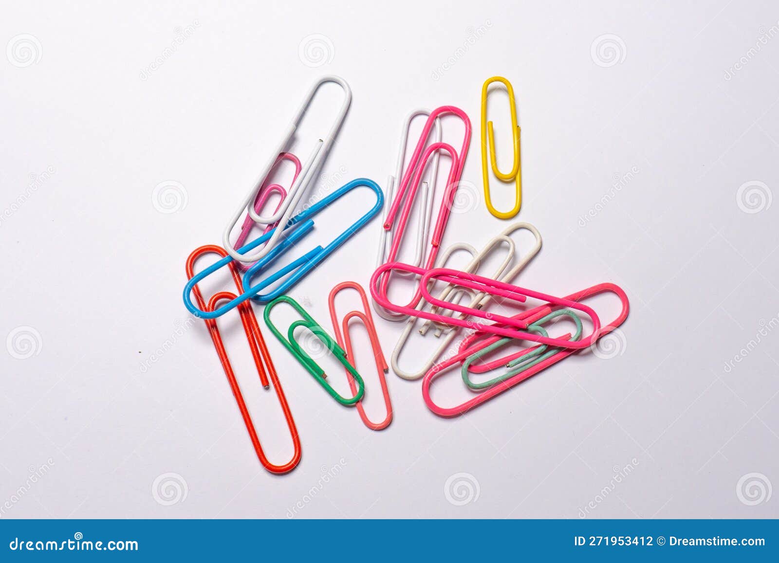 Colorful Paperclips with Different Sizes Stock Photo - Image of ...