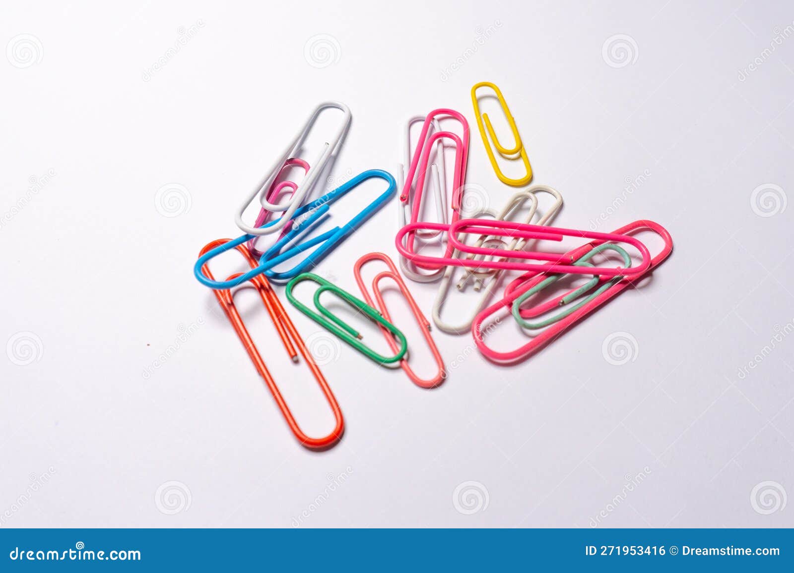 Colorful Paperclips With Different Sizes Stock Photography ...