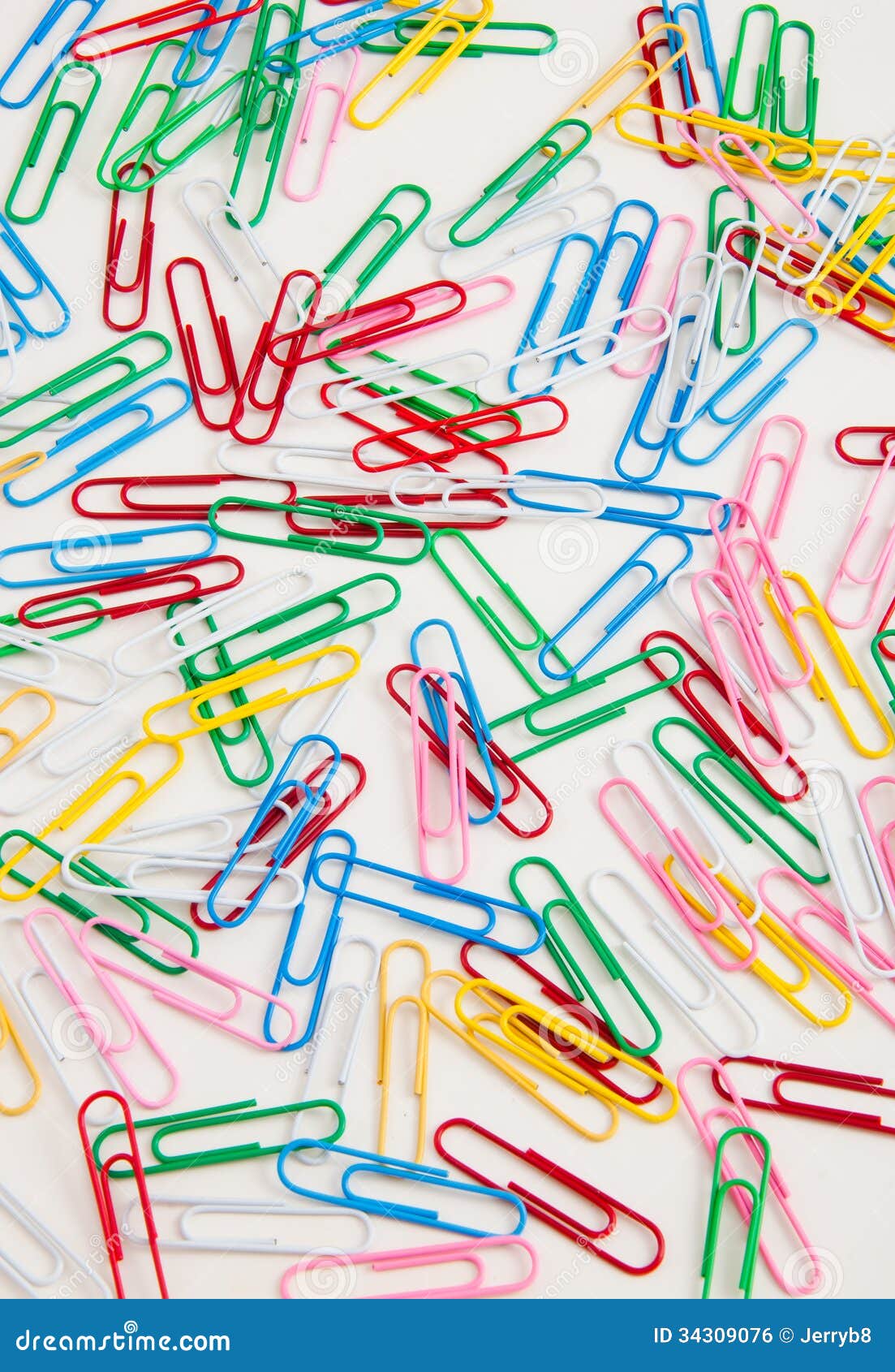 Colorful Paperclips stock photo. Image of supply, order - 34309076
