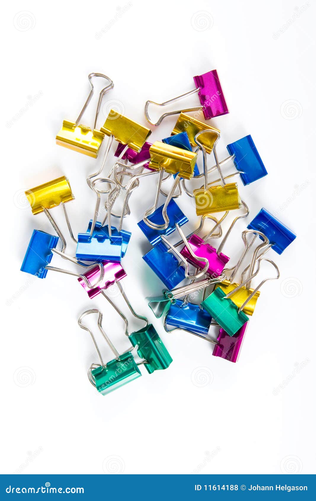 Colorful Paperclips on White Stock Photo - Image of studio, paperclip ...