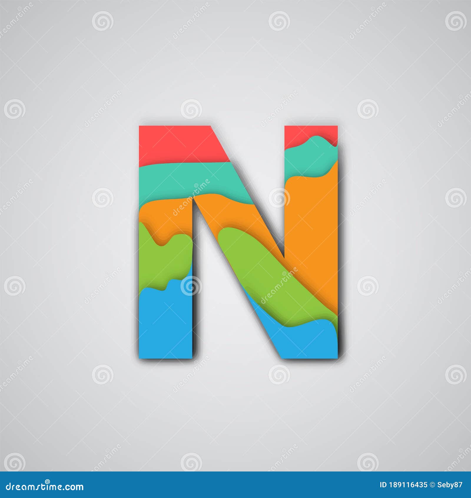 Colorful Papercut Layered Character, Vector Stock Vector - Illustration ...