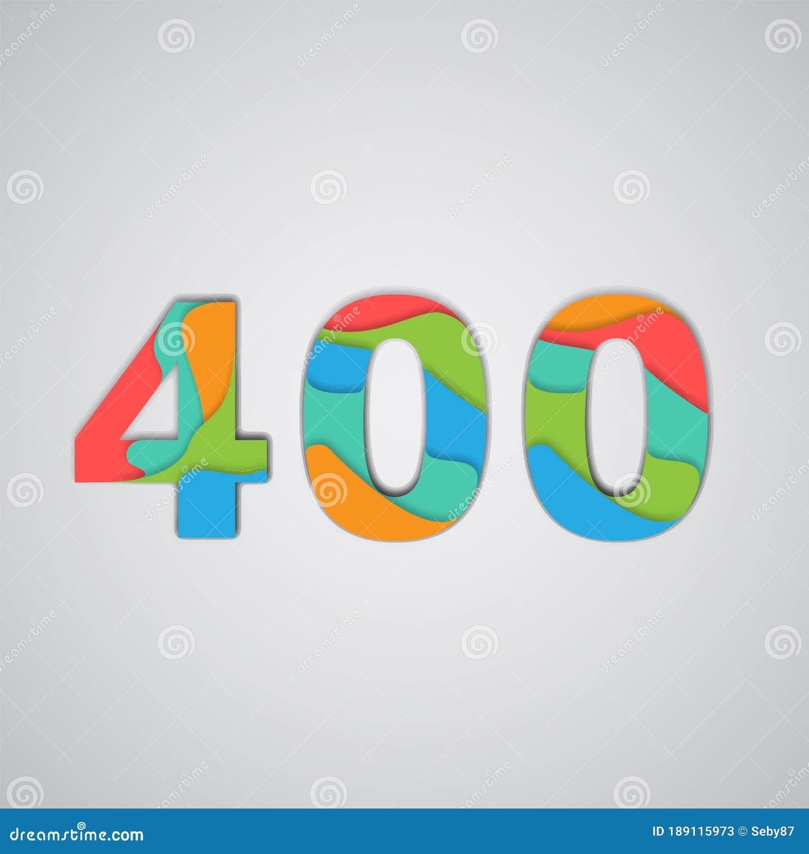 Colorful Papercut Layered Number, Vector Stock Vector - Illustration of ...