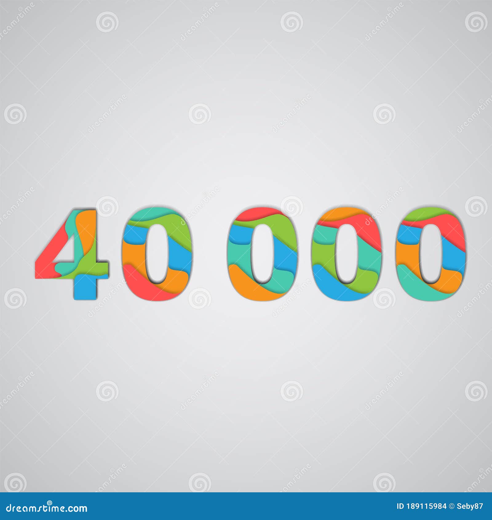 Colorful Papercut Layered Number, Vector Stock Vector - Illustration of ...