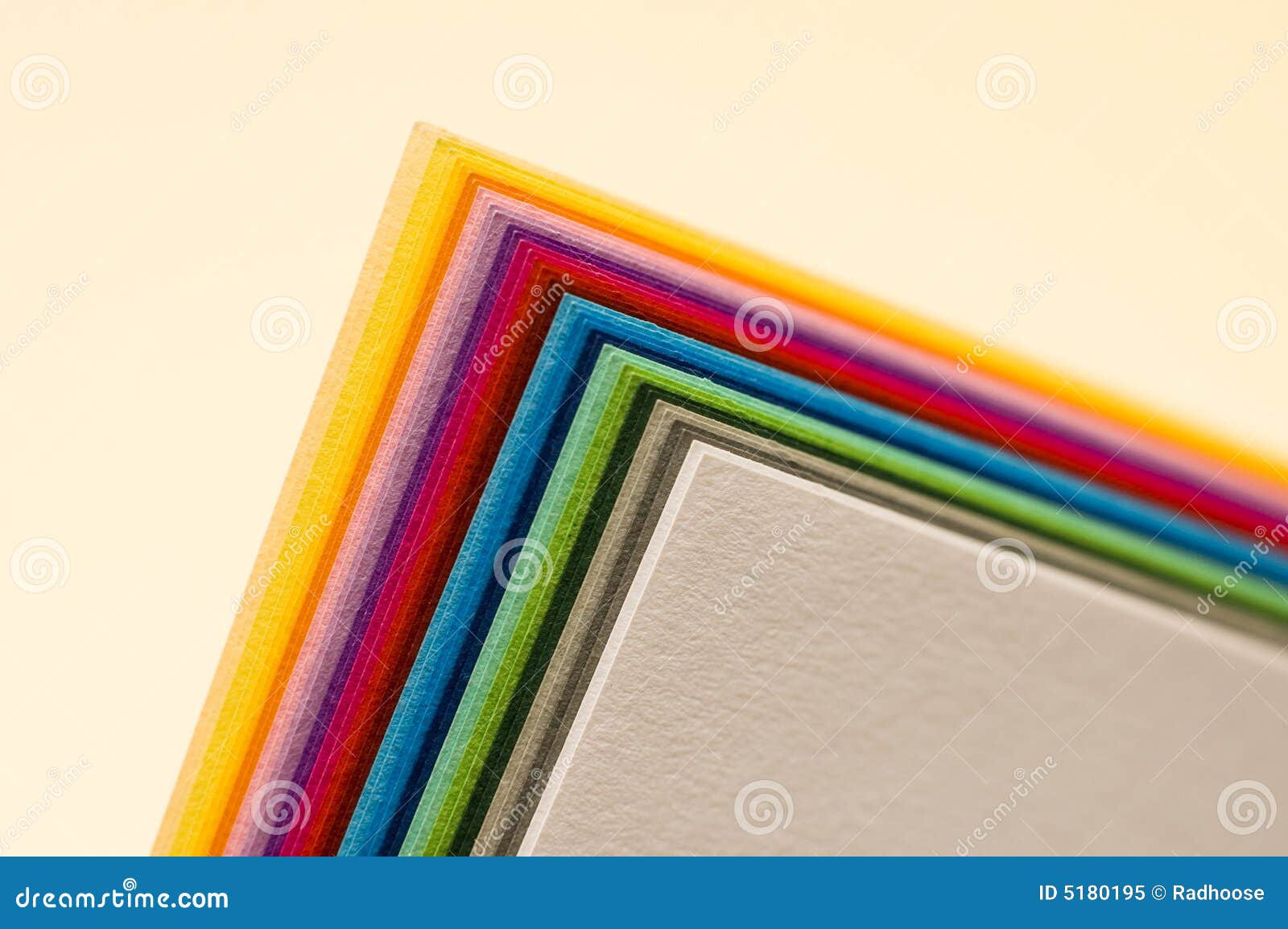 Colorful Papers Pined With Tacks On Brown Cork Board Background Stock ...