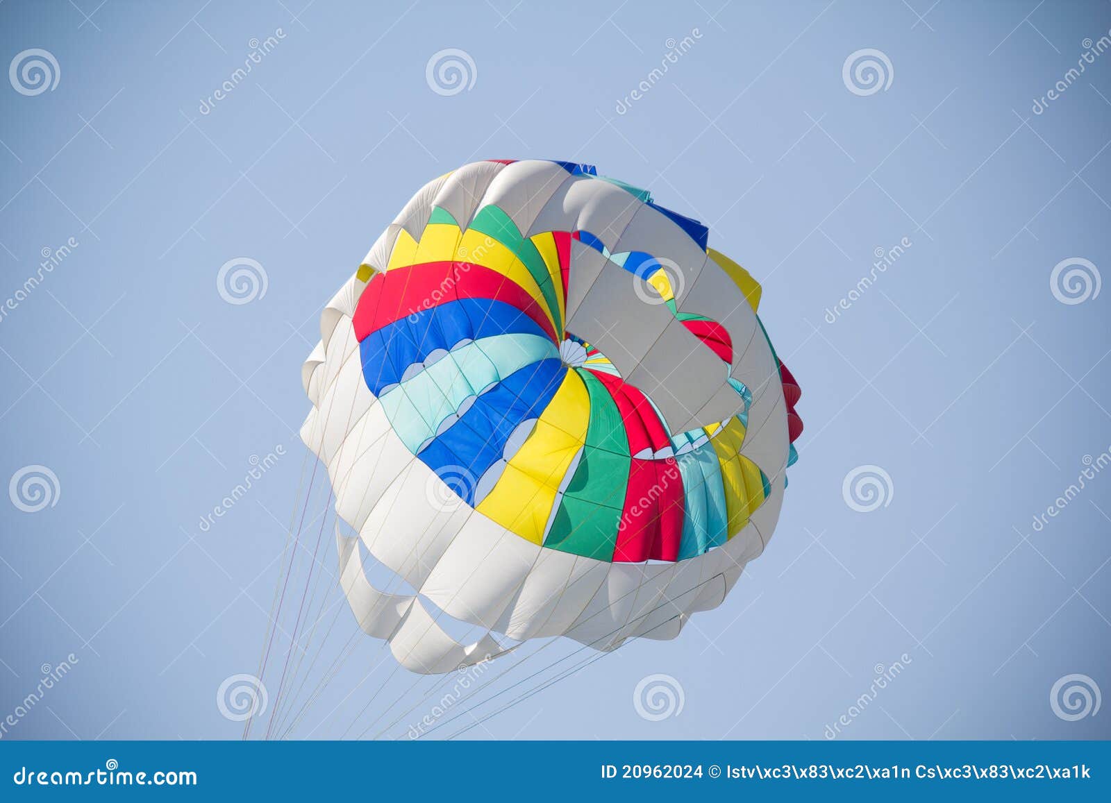 Colorful parachute stock photo. Image of hanging, gliding - 20962024