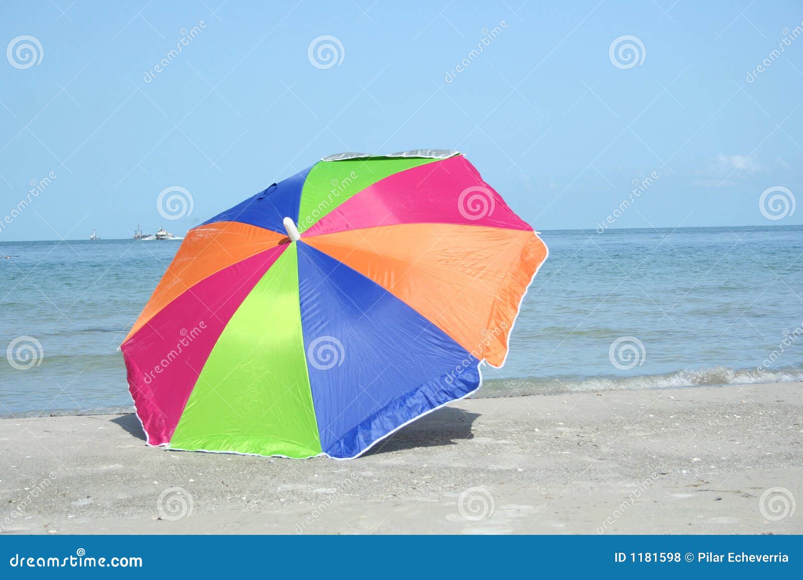 Colorful parasol stock photo. Image of vacation, sand - 1181598