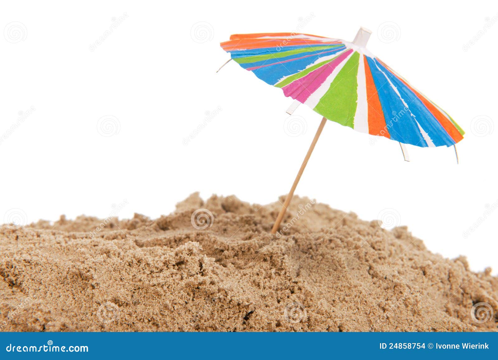 Colorful Parasol at the Beach Stock Photo - Image of sand, parasol ...