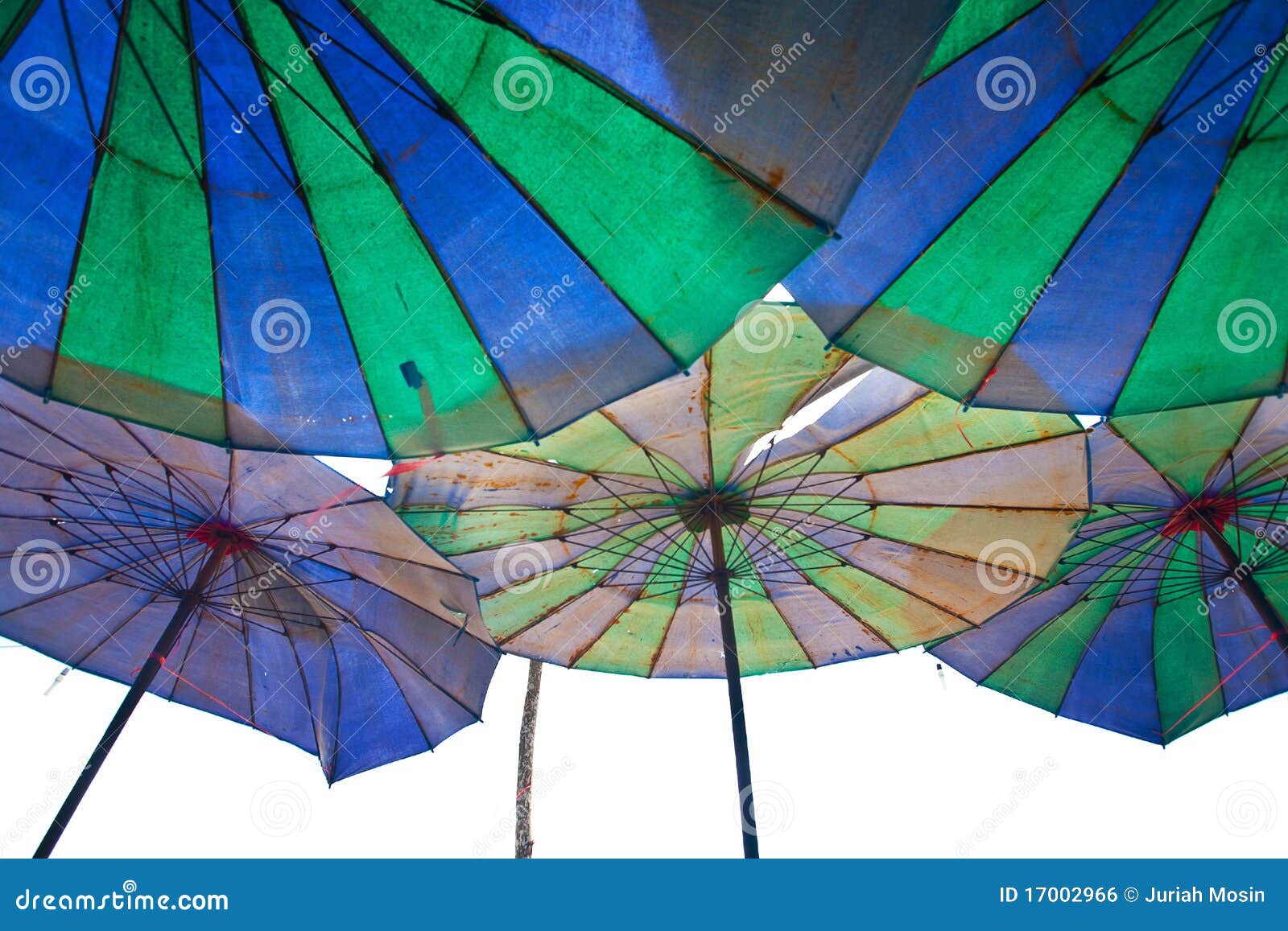 Colorful Parasols on a a Beach Stock Photo - Image of tear, protection ...