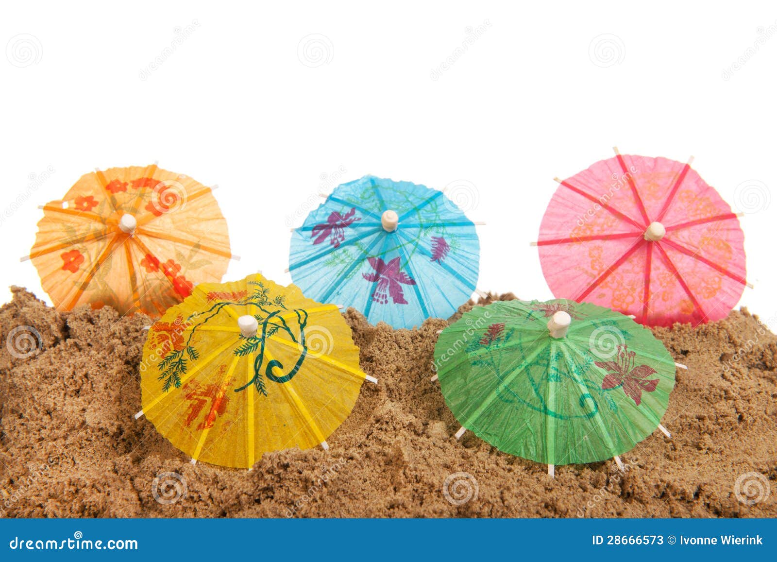 Colorful Parasols at the Beach Stock Image - Image of yellow, parasols ...