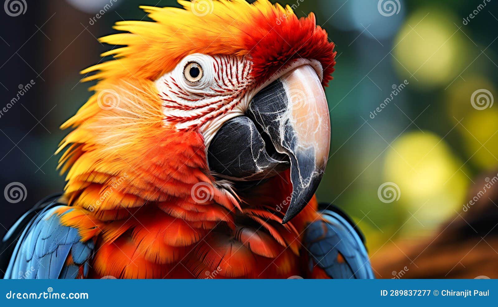 A Colorful Parrot with a Blue Beak Stock Image - Image of feather, beak ...